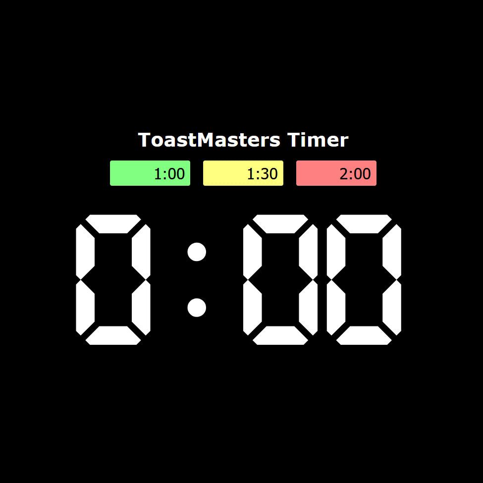ToastMasters Timer online
